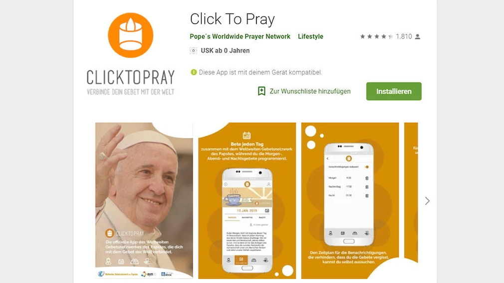 Click To Pray: Papst präsentiert seine Gebets-App - COMPUTER BILD