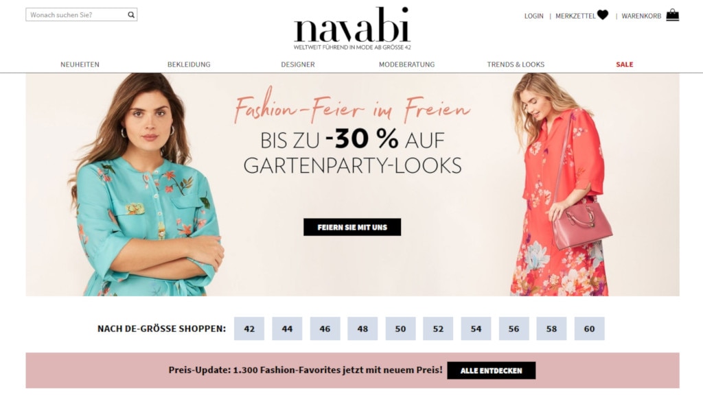 Navabi: Neukunden-Rabatt auf XXL-Mode - COMPUTER BILD
