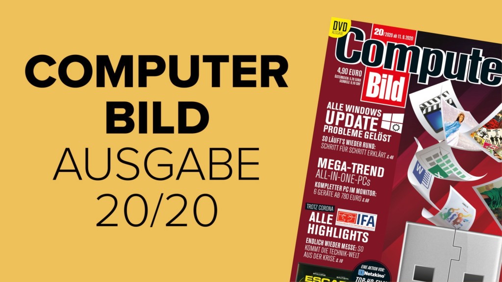 Heftvorschau: Das bietet die COMPUTER BILD 20/2020
