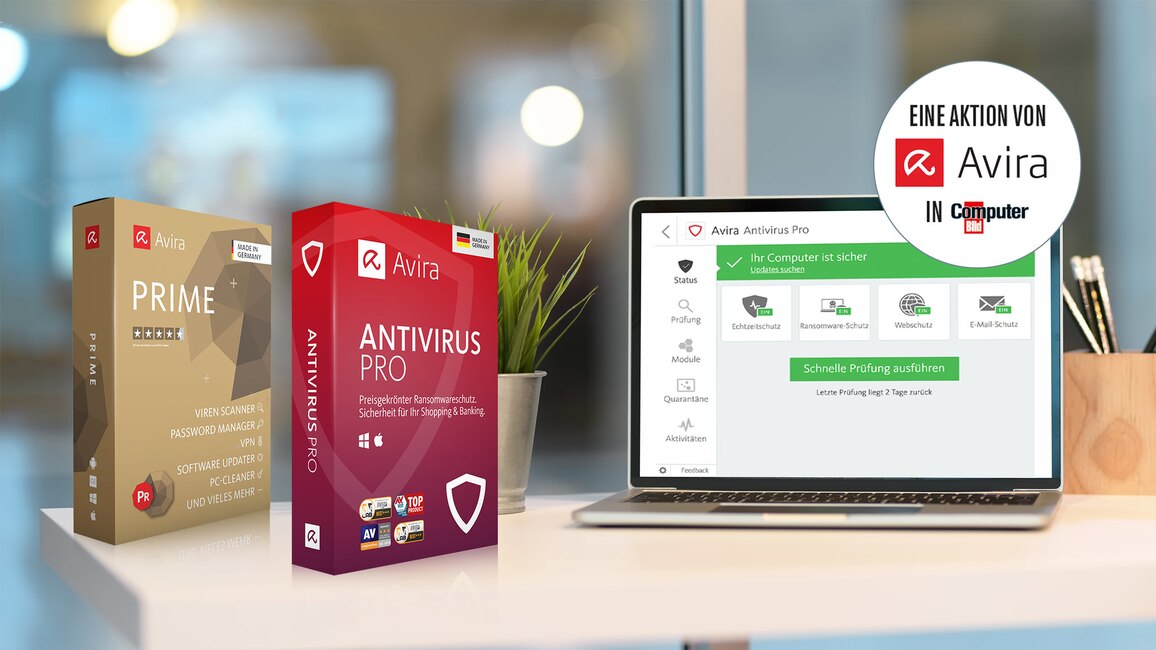 Avira-Aktion: Antivirus Pro oder Prime zum exklusiven Sparpreis ...