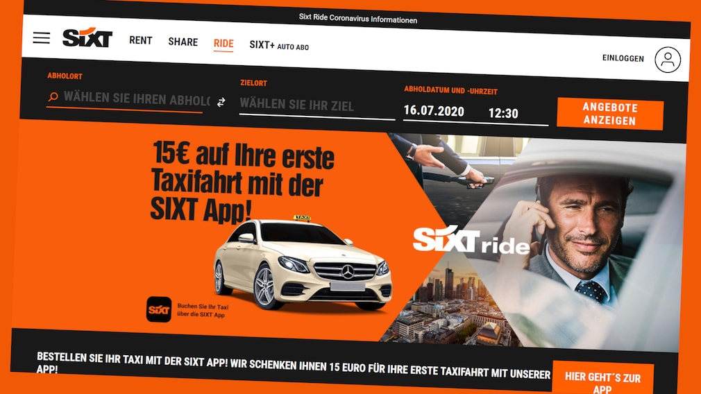 Sixt ride: Angebot macht Fahr-Service günstiger - COMPUTER BILD