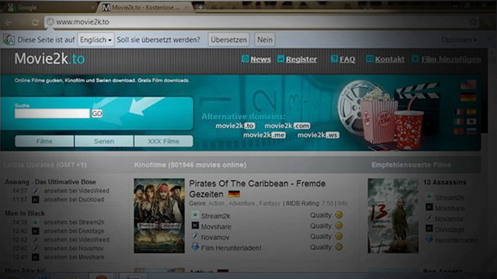 Illegales Filmportal Movie2k.to: 25 Millionen Euro beschlagnahmt ...