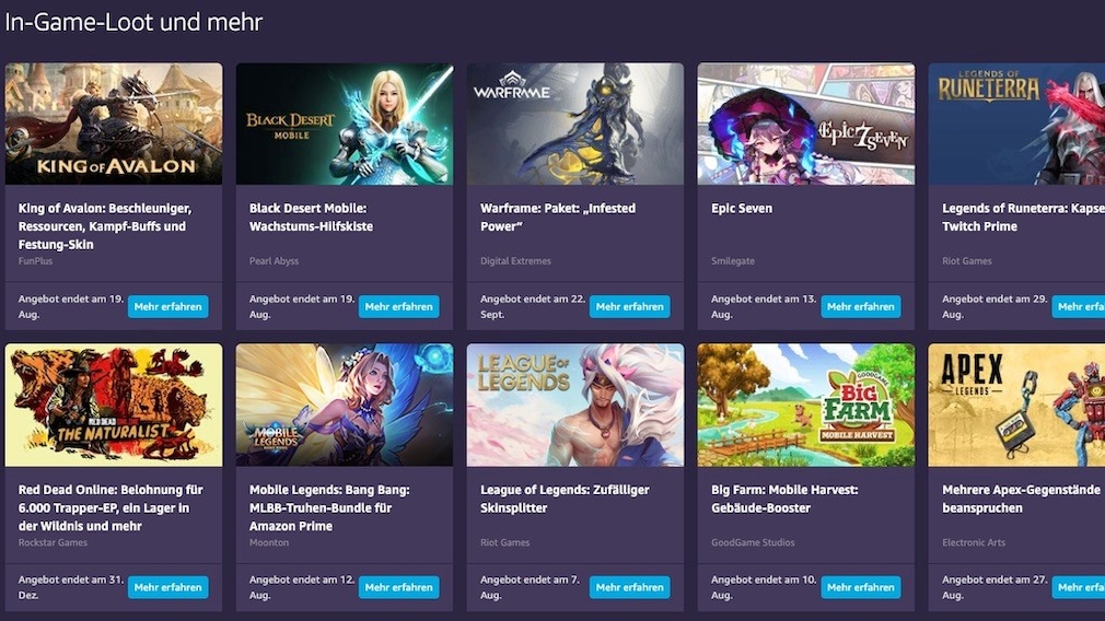Amazon Prime Gaming: Gratis-Games und Loot für Prime-Kunden - COMPUTER BILD