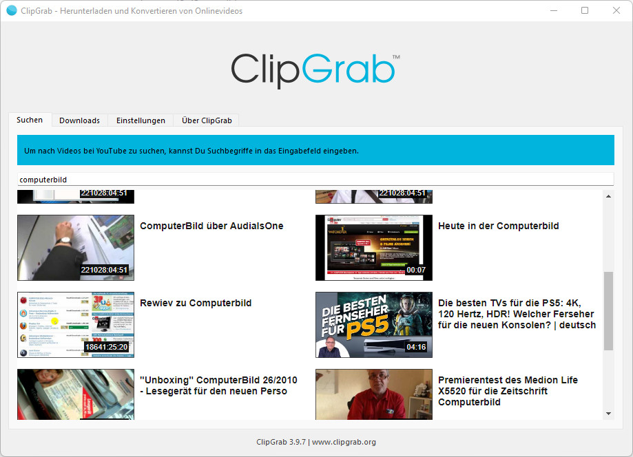 ClipGrab - Download - COMPUTER BILD