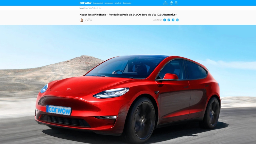Tesla Hatchback: Der Billig-Tesla kommt 2023 - COMPUTER BILD