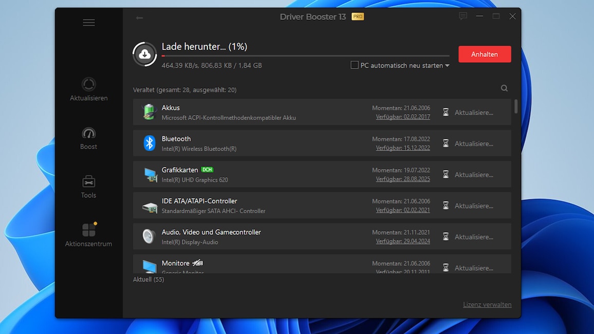 Driver Booster Pro: Key für Gratis-Vollversion zum Download - COMPUTER BILD