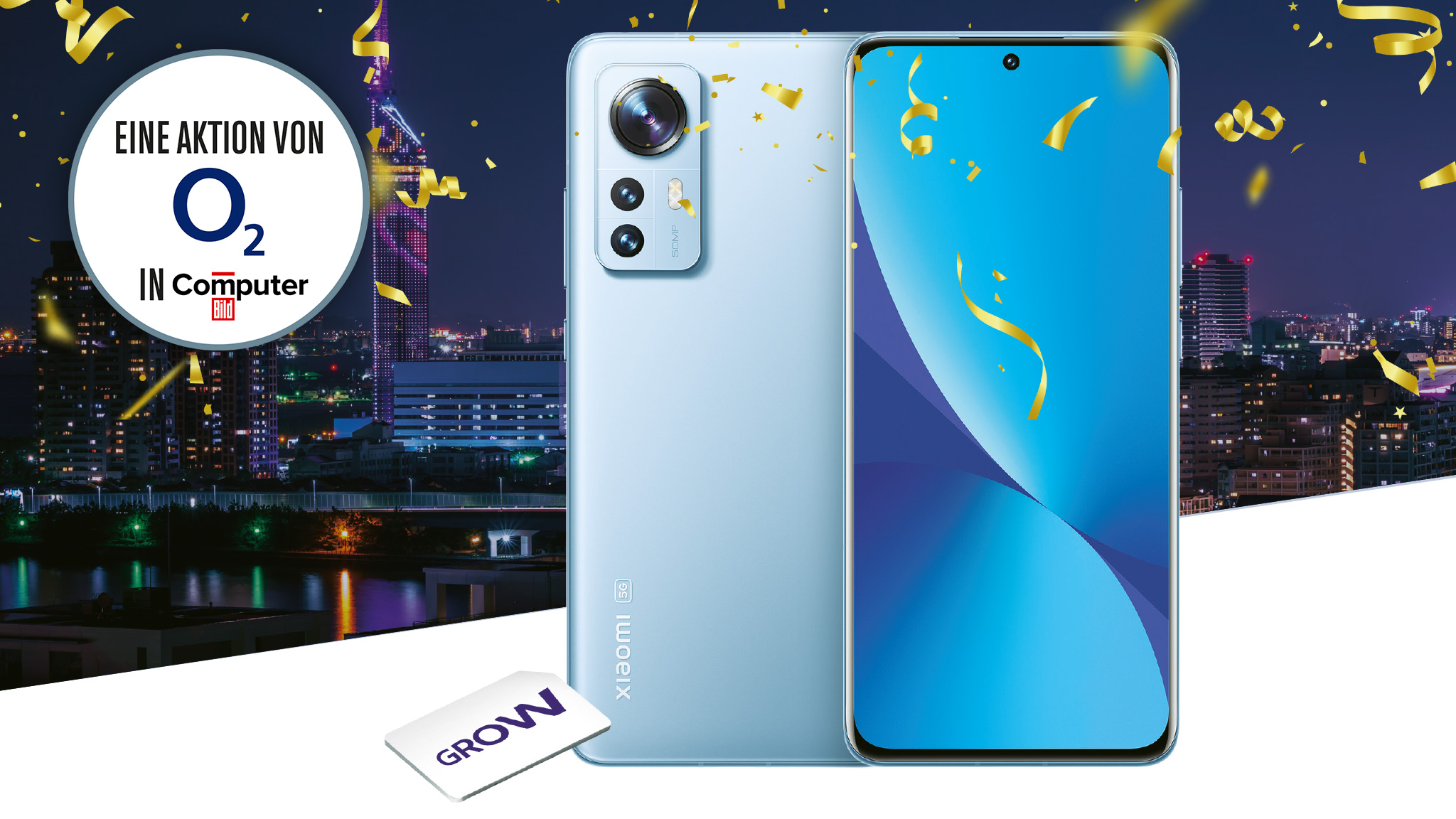 Beendet: 20 Jahre O2: drei Xiaomi 12 inklusive 5G-Tarif O2 Grow ...
