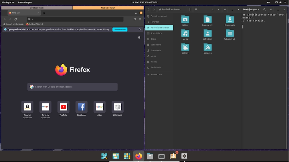 Linux Pop!_OS: Tutorial – Fenster zu Tabs zusammenfassen - COMPUTER BILD
