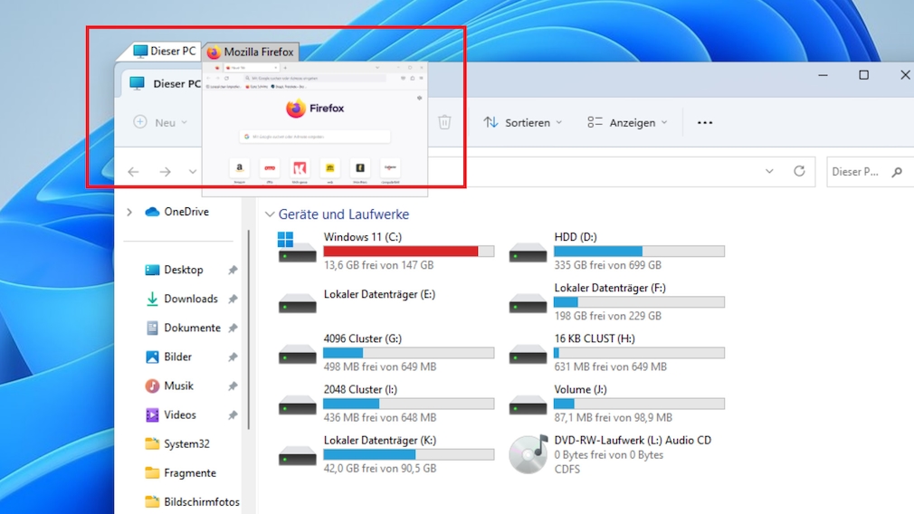 Linux Pop!_OS: Tutorial – Fenster zu Tabs zusammenfassen - COMPUTER BILD