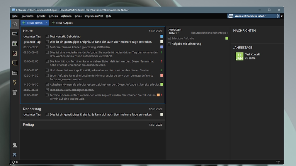 EssentialPIM: Anleitung auf Deutsch – und Update-Infos - COMPUTER BILD