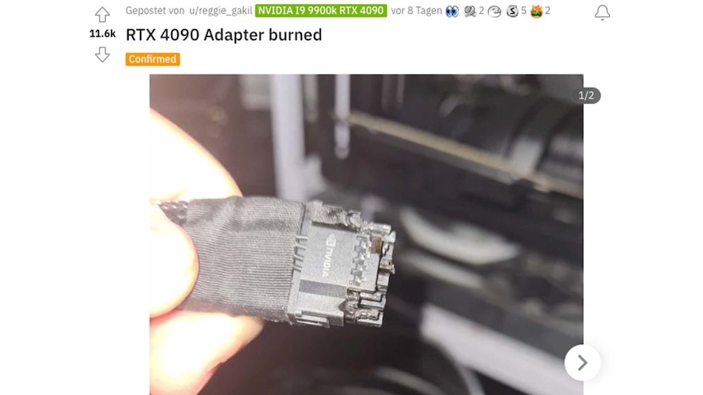 Nvidia RTX 4090: Verschmorte Kabel und Rauchentwicklung - COMPUTER BILD