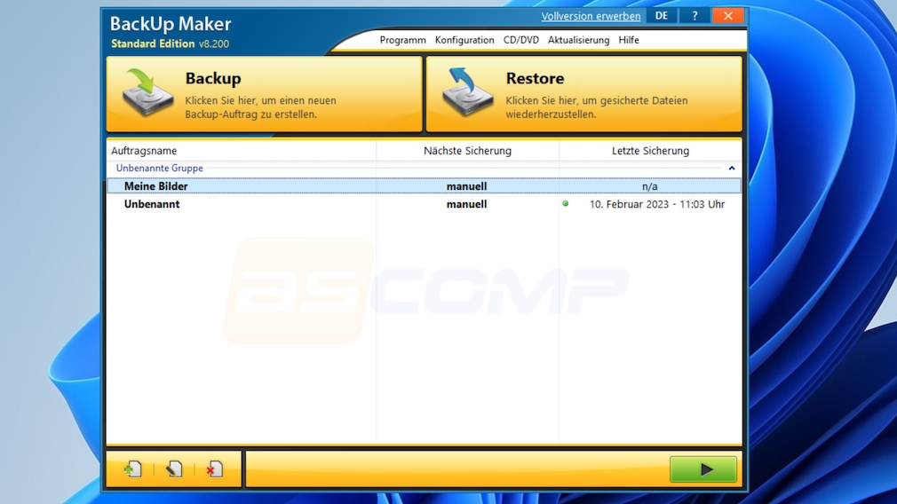 Ascomp BackUp Maker: Test des Datensicherers für Windows - COMPUTER BILD