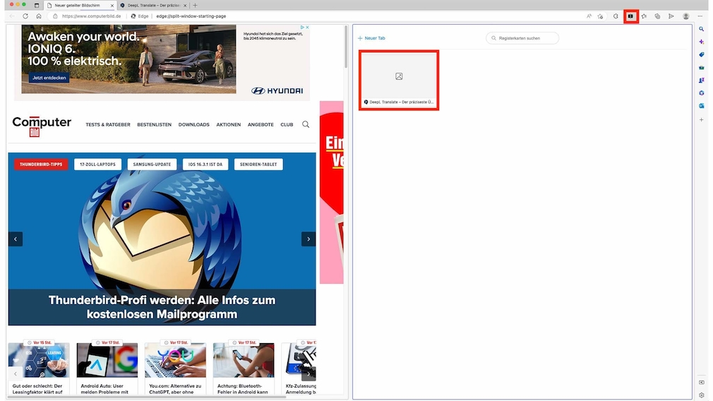 Splitscreen-Modus im Edge-Browser nutzen: So geht es! - COMPUTER BILD