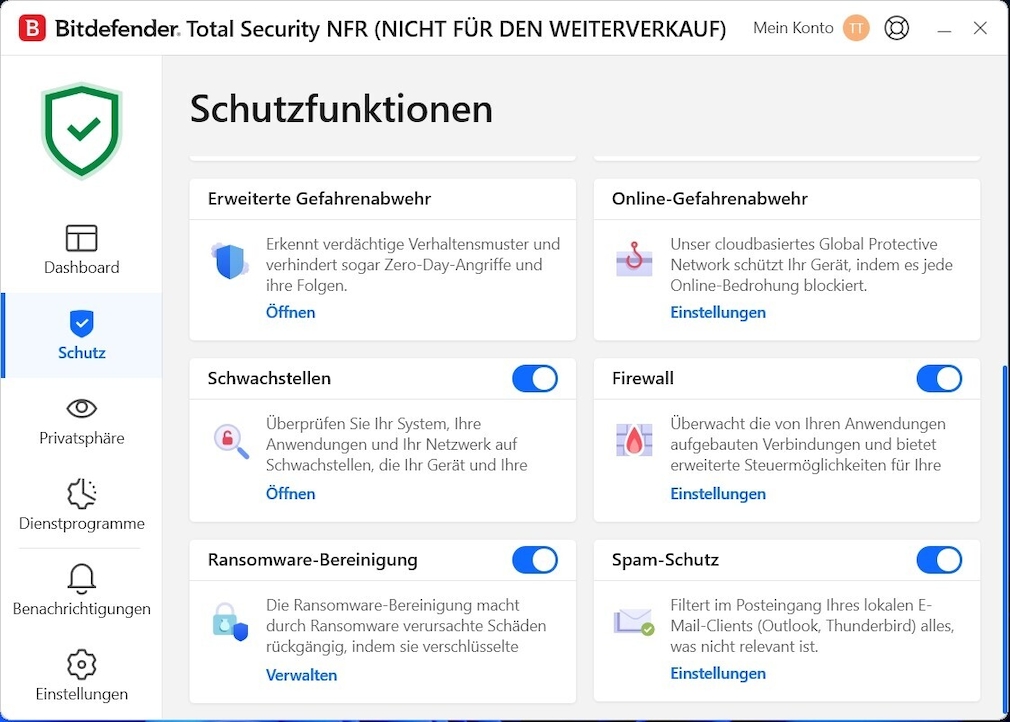 Bitdefender Ultimate Security im Test - COMPUTER BILD