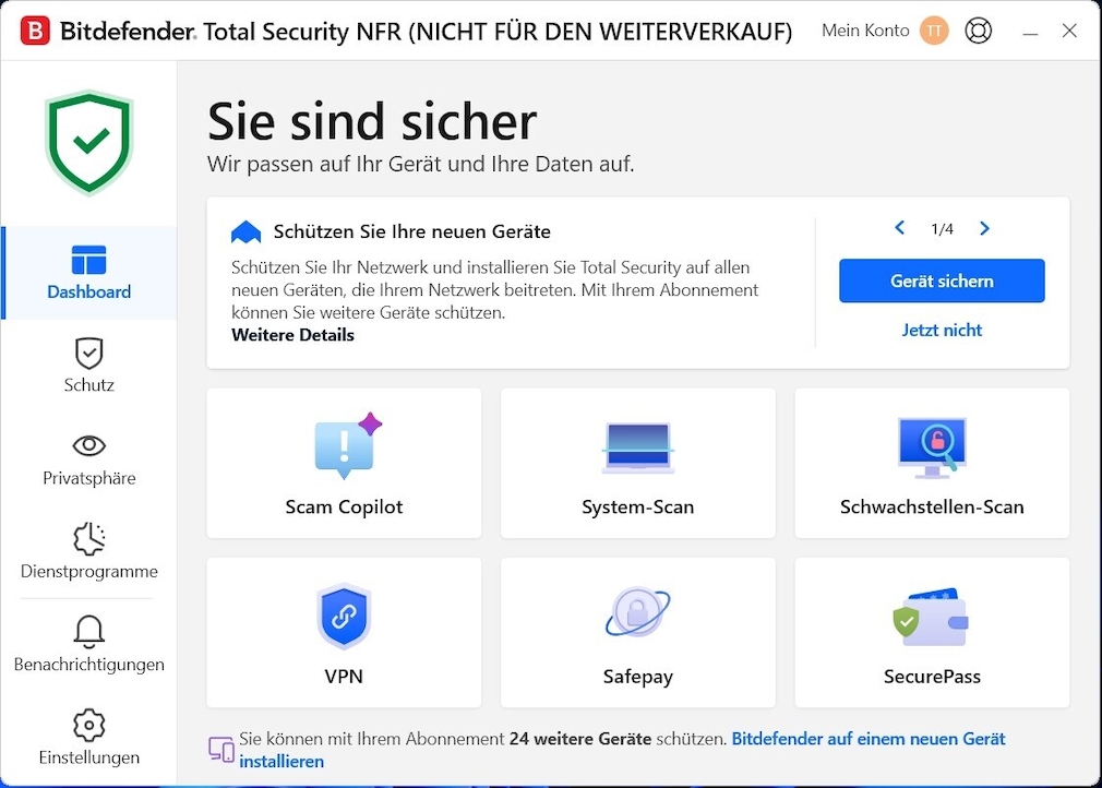 Bitdefender Ultimate Security im Test - COMPUTER BILD