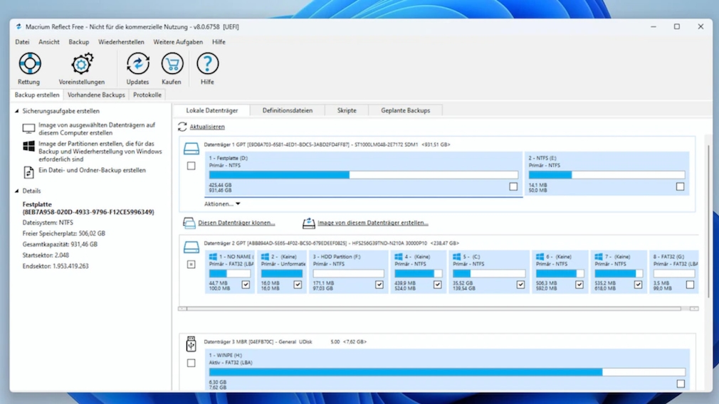 Imager-Software im Test: Tools, die Windows komplett sichern - COMPUTER ...