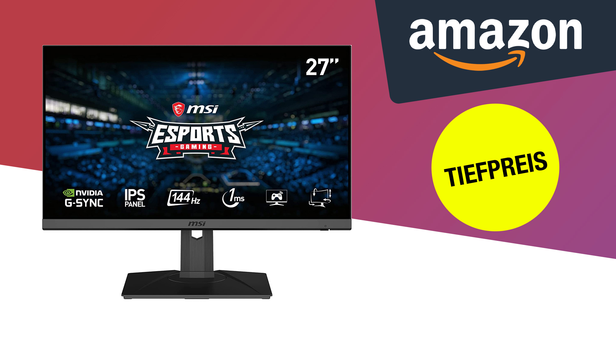 Gaming-Monitor von MSI mit 27 Zoll & 144 Hertz für nur 199 Euro ...