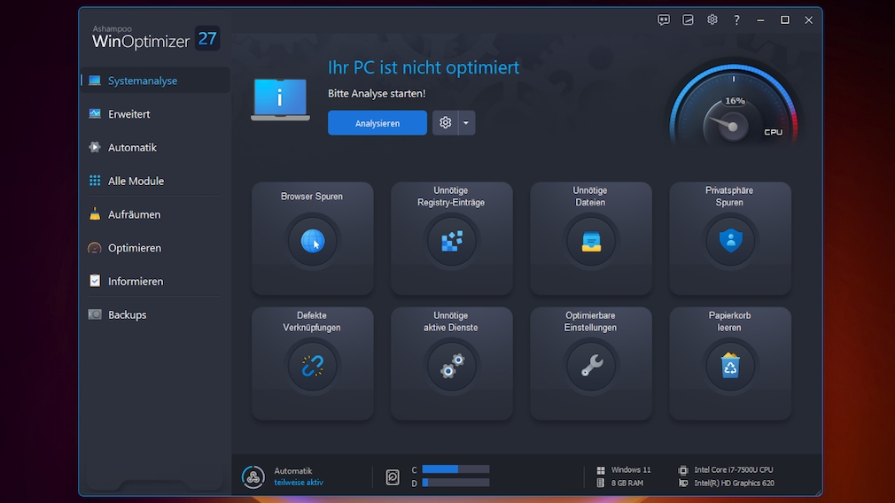 Ashampoo WinOptimizer 27: System-Tool neu aufgelegt - COMPUTER BILD