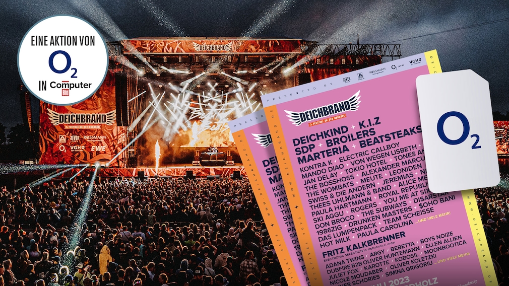 Testen Sie das o2-Netz auf dem Deichbrand Festival - COMPUTER BILD