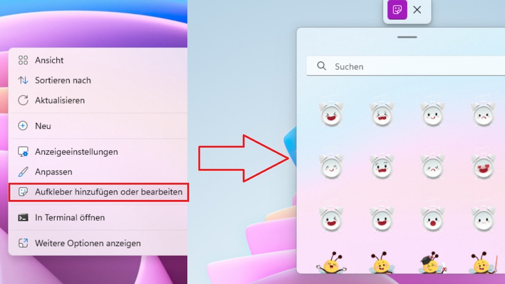 Windows-11-Desktop-Sticker: Per Registry-Hack freischalten - COMPUTER BILD