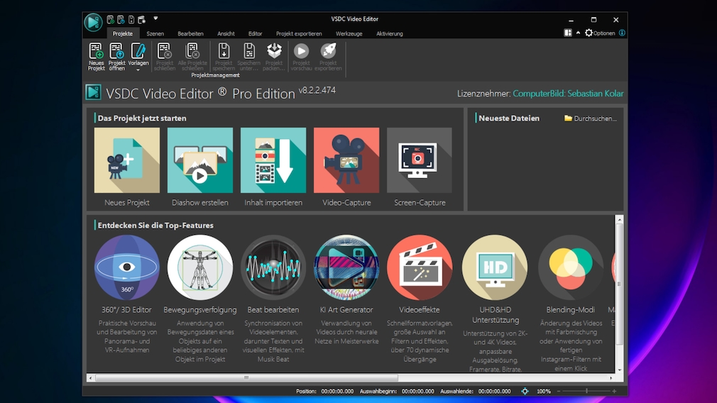 VSDC Video Editor: Key für die Pro-Version gratis holen - COMPUTER BILD