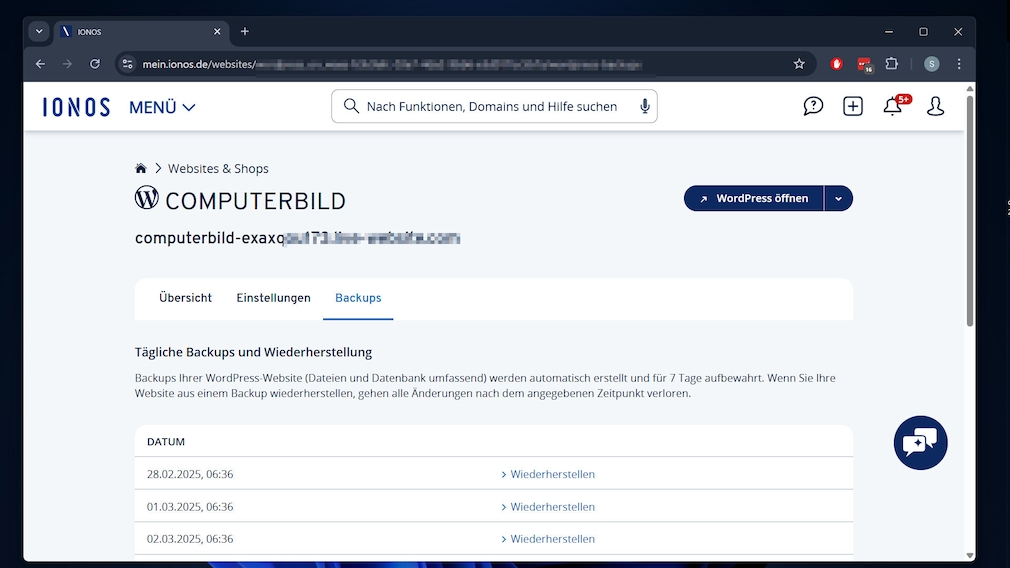 IONOS WordPress Hosting im Test: Unsere Erfahrungen - COMPUTER BILD