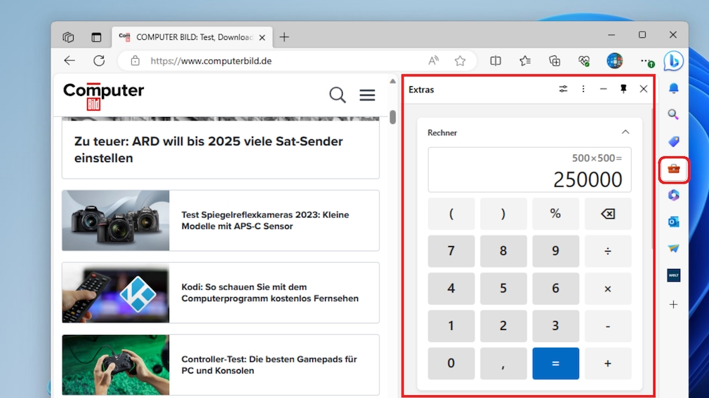 Microsoft: Browser-Taschenrechner aufrufen und nutzen - COMPUTER BILD