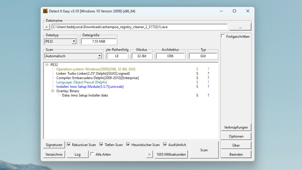 Detect It Easy: Tutorial – Tool analysiert Ihre Dateien - COMPUTER BILD