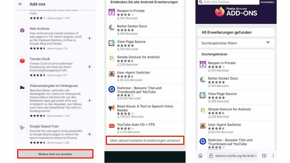 Firefox für Android bekommt mehr als 400 neue Add-ons - COMPUTER BILD