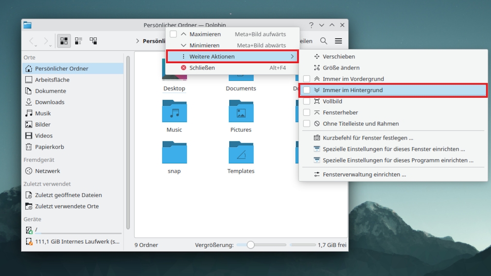 Kubuntu und KDE Neon: Fenster im Hintergrund anzeigen - COMPUTER BILD