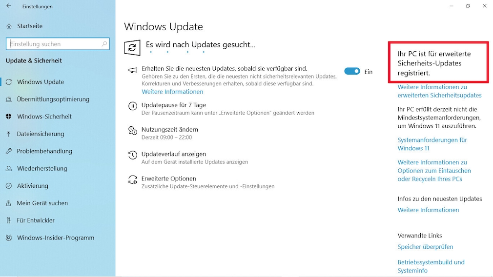 Windows 10: Updates verlängern trotz Support-Ende - COMPUTER BILD