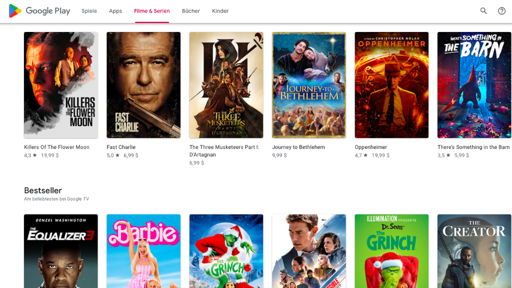 Google schmeißt Filme und Serien aus dem Play Store