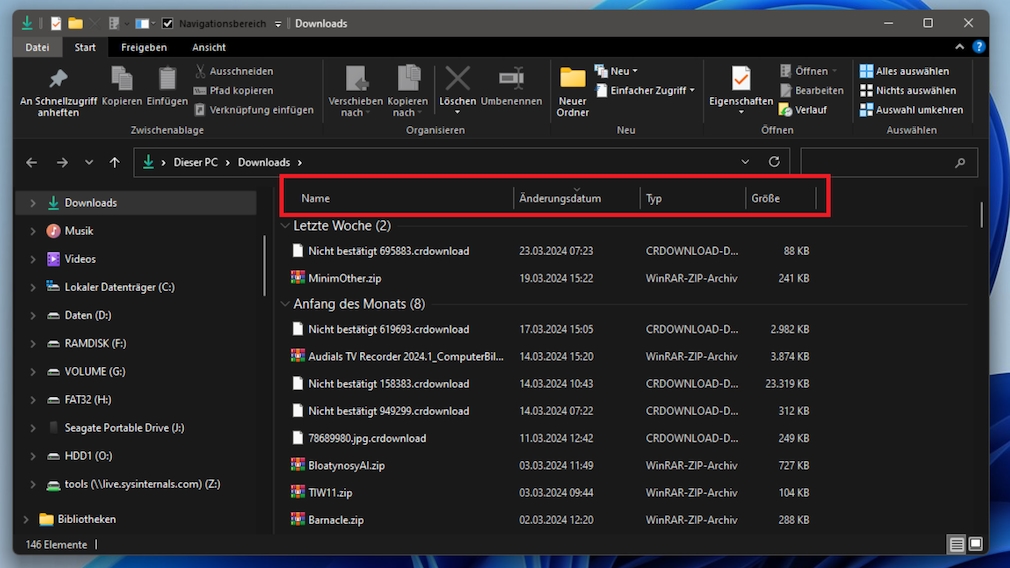 Windows: Dateien sortieren im Explorer – so geht es - COMPUTER BILD