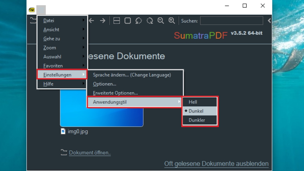Sumatra PDF Reader: Dark Mode aktivieren – so geht es - COMPUTER BILD