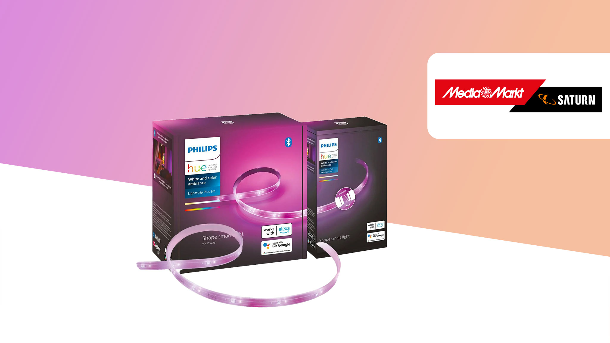 Philips Hue: Lightstrip-Plus-Set bei Media Markt für 66 Euro - COMPUTER ...