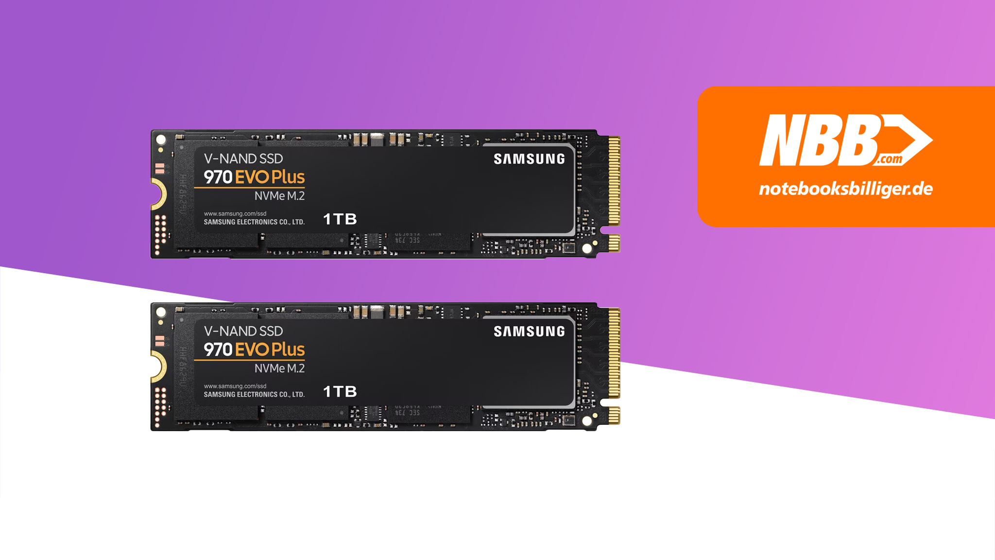 Notebooksbilliger-Deal: Zwei Samsung-SSD 970 EVO Plus mit 1 TB ...
