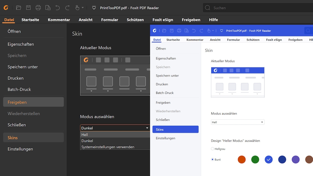 Foxit Reader: Dark Mode aktivieren und Themes nutzen - COMPUTER BILD
