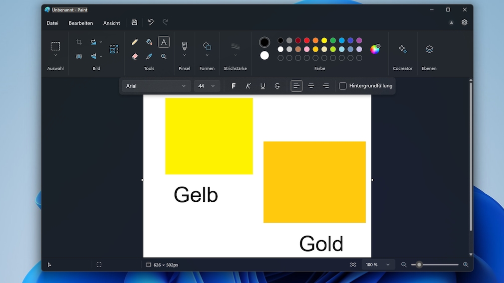 MS Paint: Goldene Farbe einfügen – so gehen Sie vor - COMPUTER BILD