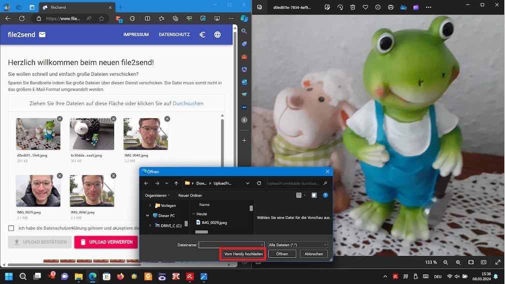 Microsoft Edge: File-Uploads – Dateien am PC vom Handy hochladen ...