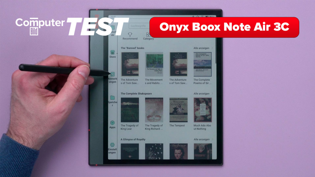 Onyx Boox Note Air 3C: Im Test - COMPUTER BILD