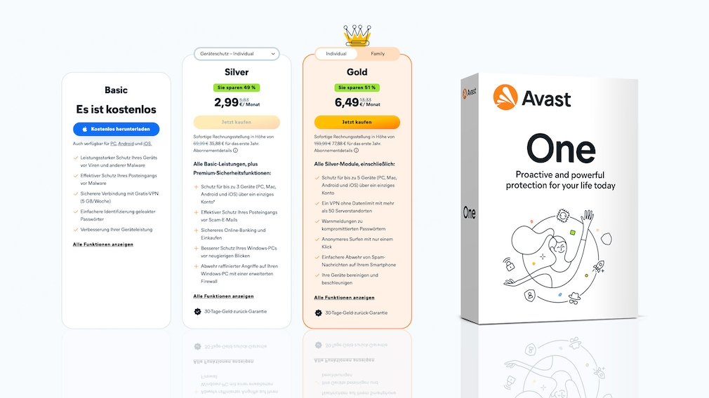 Neue Programmvarianten bei Avast - COMPUTER BILD