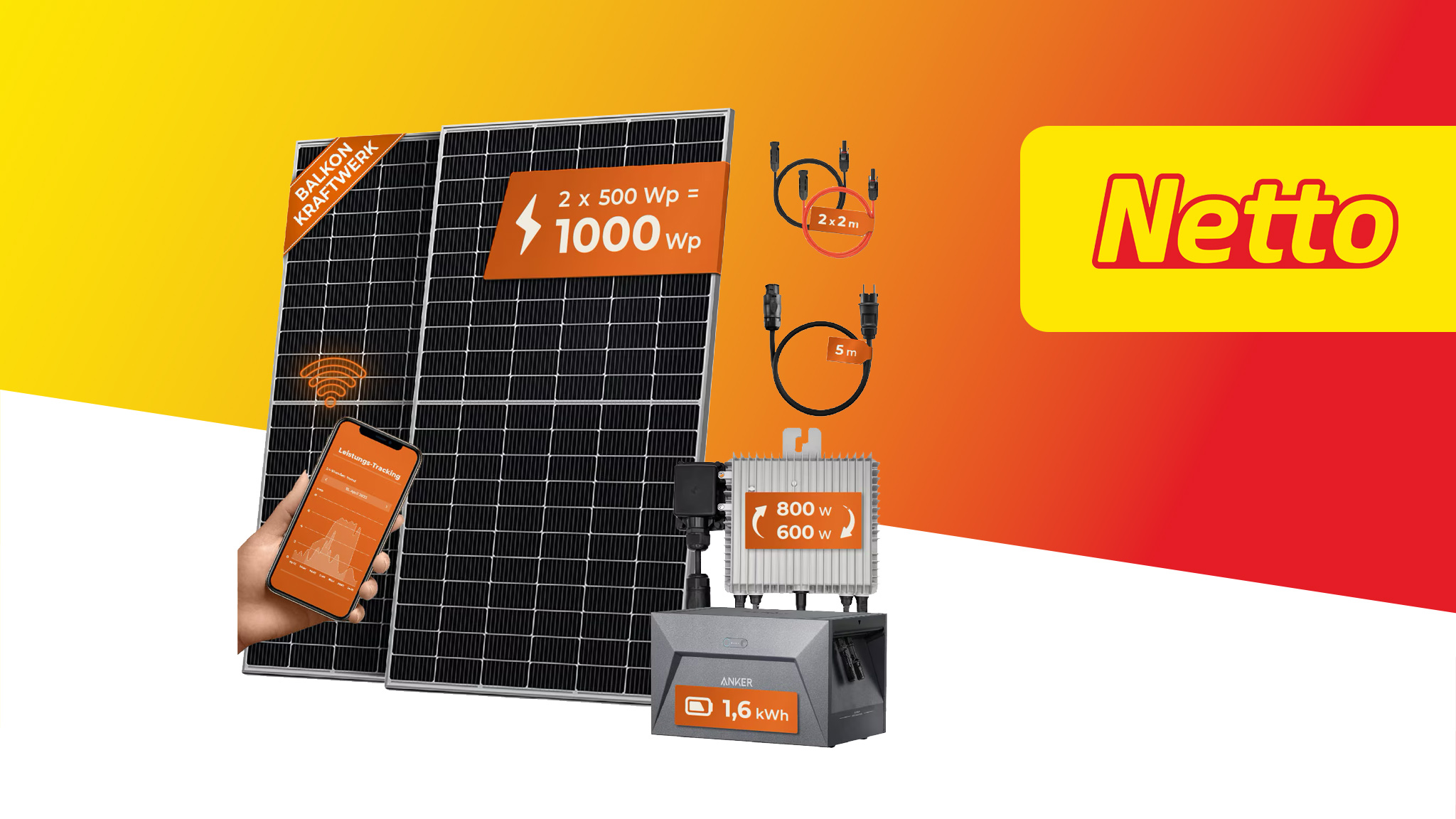 Neues Netto-Balkonkraftwerk mit Speicher: Das steckt drin - COMPUTER BILD