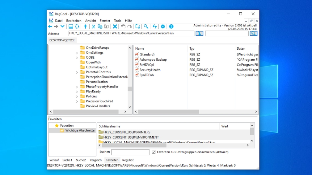Windows 10/11: Registry-Favoriten anlegen und bereinigen - COMPUTER BILD