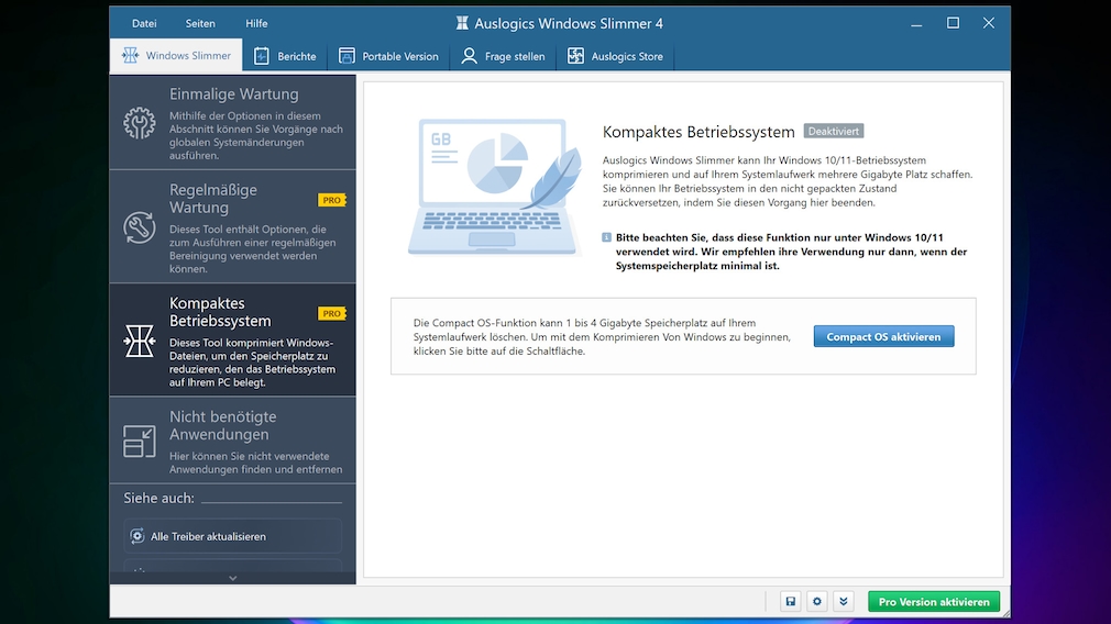 Windows 10/11: CompactOS schaufelt viel Speicherplatz frei - COMPUTER BILD