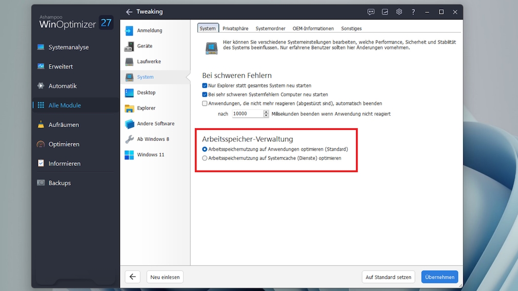 Windows 10/11: LargeSystemCache einstellen – RAM-Nutzung regeln - COMPUTER BILD