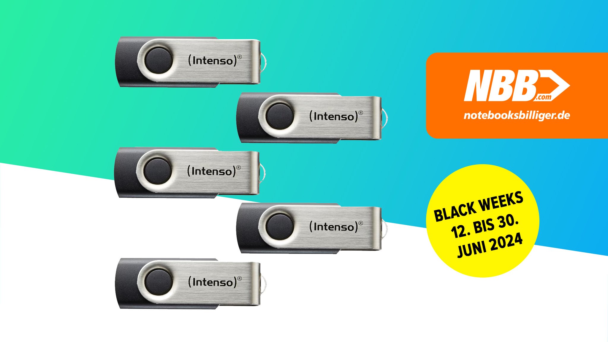 Intenso-USB-Stick mit 8 Gigabyte im 5er-Pack bei NBB.com - COMPUTER BILD