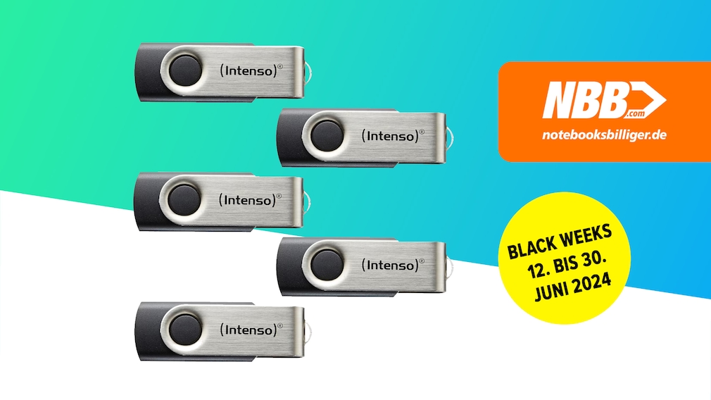 Intenso-USB-Stick mit 8 Gigabyte im 5er-Pack bei NBB.com - COMPUTER BILD