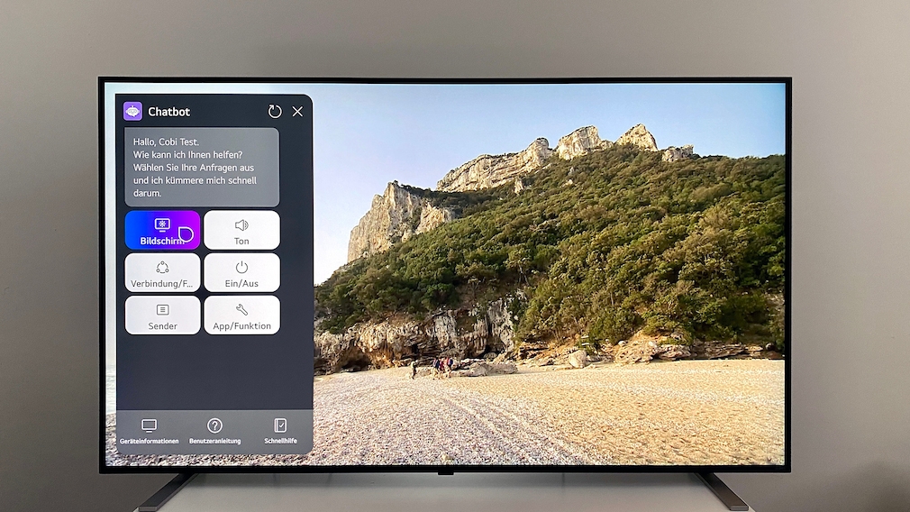 Der LG QNED85 zeigt im Fernseher-Test die Vorzüge von 120 Hertz ...