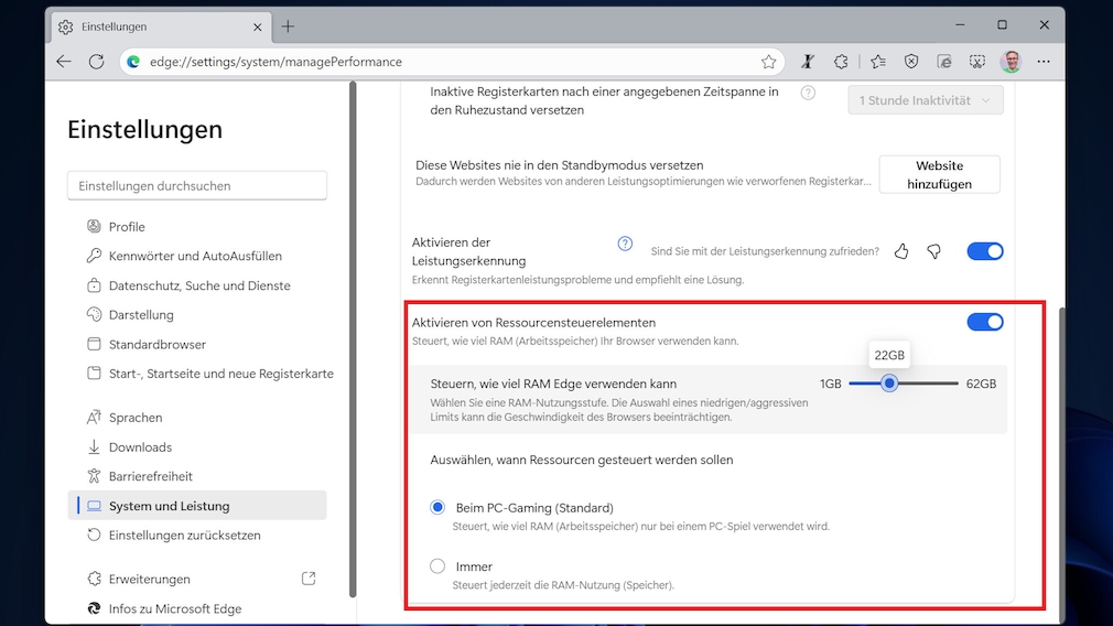 Microsoft Edge: RAM-Limiter einrichten – so gehen Sie vor - COMPUTER BILD