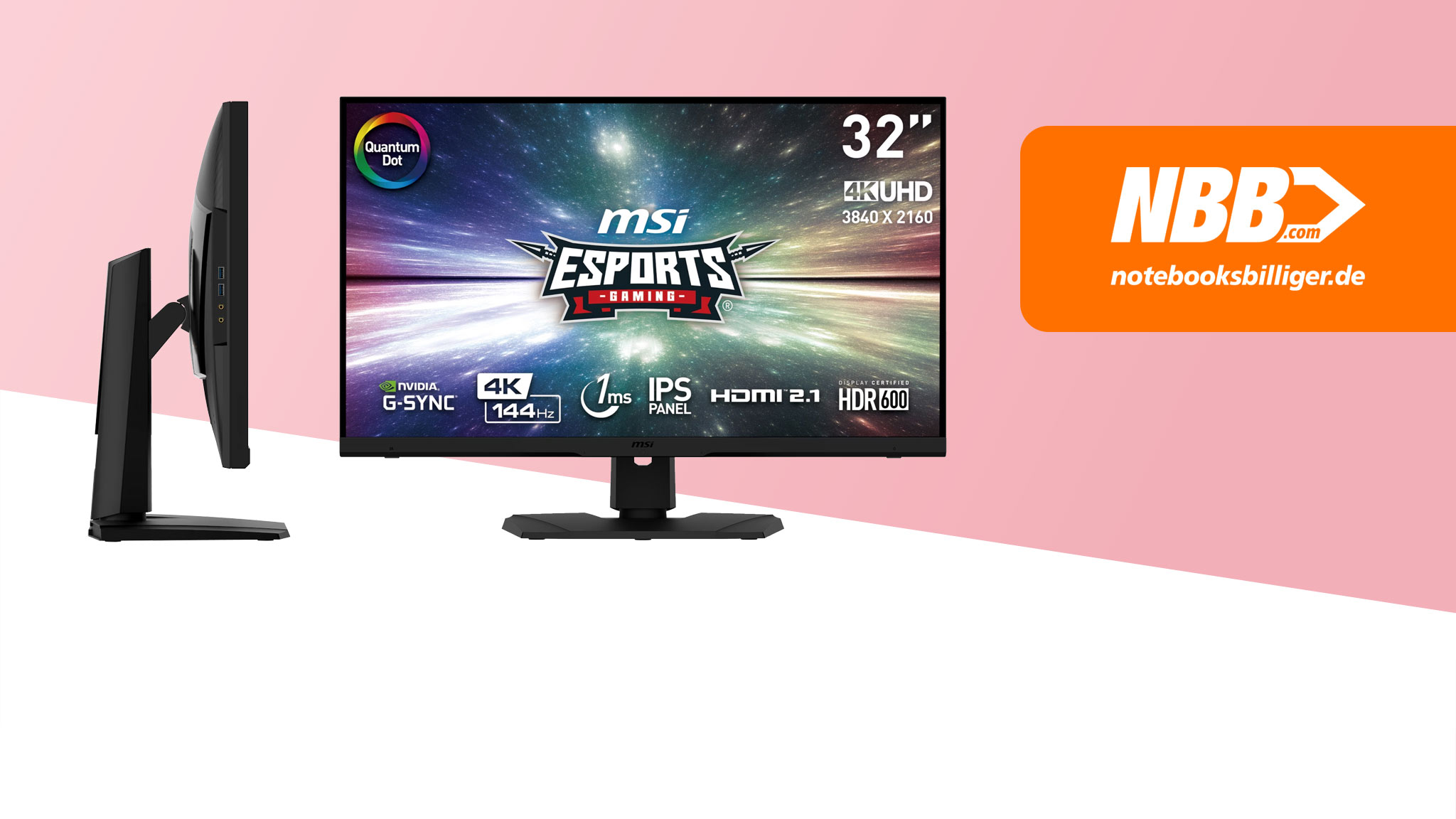 Notebooksbilliger: 4K-Monitor MSI Optix MPG321URDE-QD für 709 Euro ...